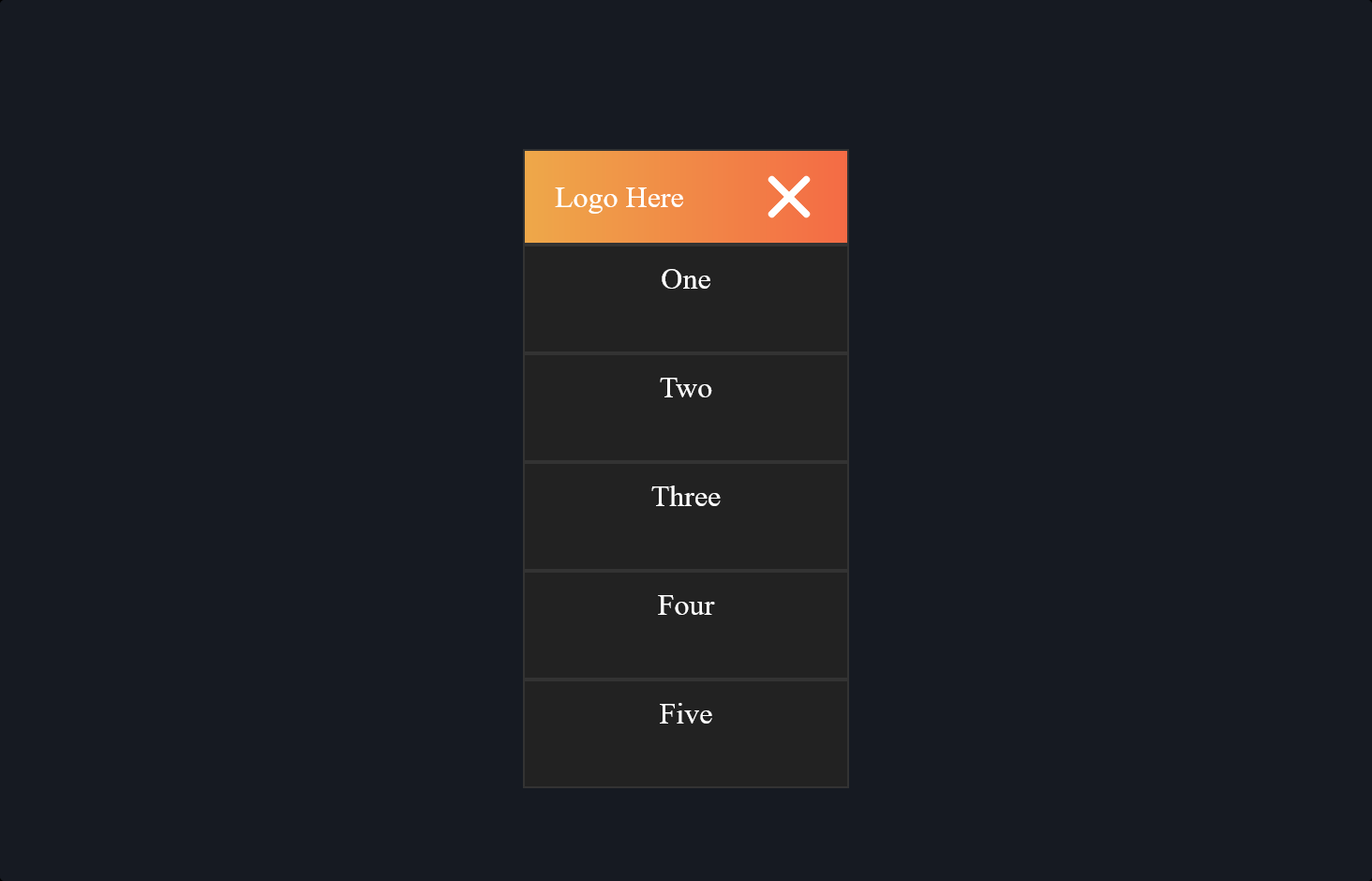 CSS Menu #1 - Code Example